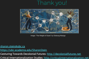 “Developing Stamina for Decolonizing our Networks.” Workshop with Prof ...